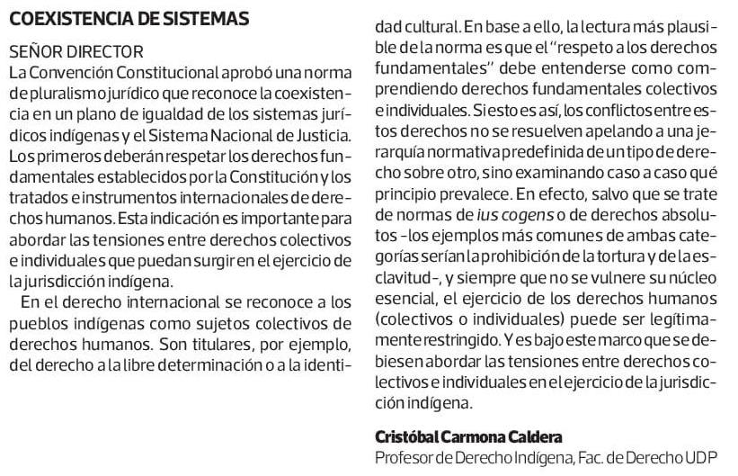 Coexistencia de sistemas – Facultad de Derecho UDP