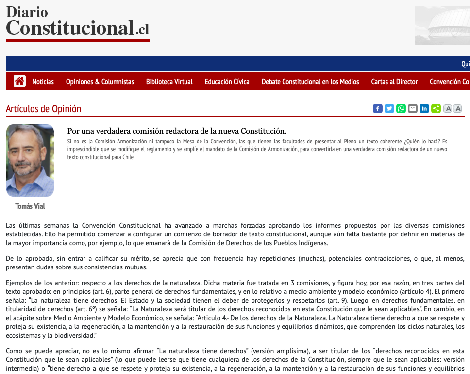 Por una verdadera comisión redactora de la nueva Constitución ...